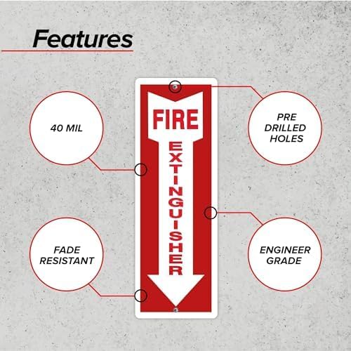 Fire Extinguisher Sign - 12x4 - Aluminum – Olanzu