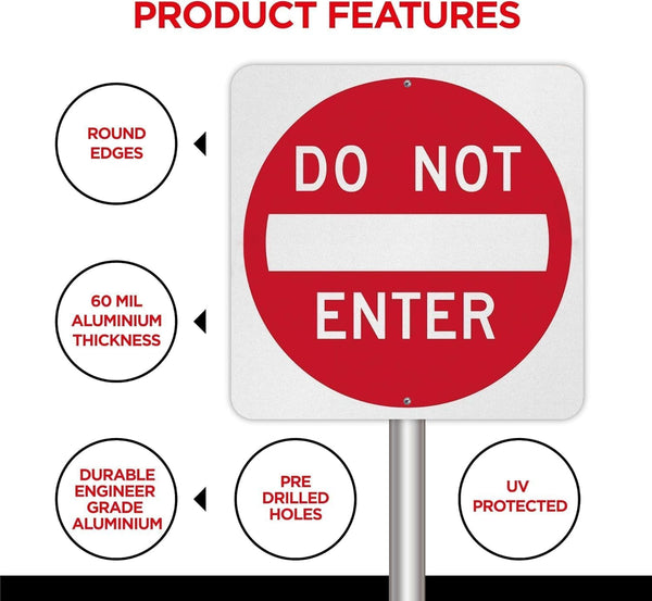Do Not Enter Sign Aluminum - 18x18 - 60 MIL – Olanzu